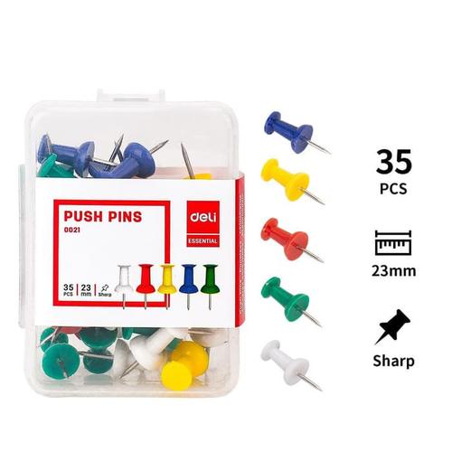 Jual Deli Color Push Pins 23mm - paku pin payung warna jarum tekan ...