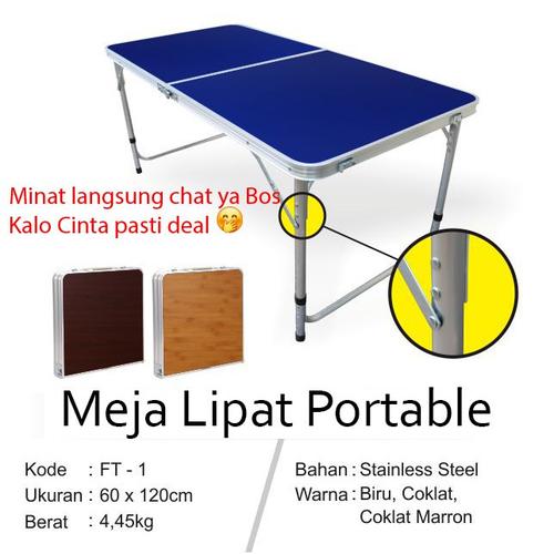 Jual Meja Lipat Portable Serbaguna - Meja Lipat Koper HPL - Kode : FT 1 - Putih - Jakarta Barat ...