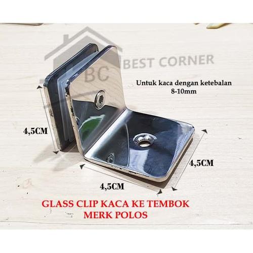 Jual Glass Clip Kaca ke Tembok / Glass to wall / Jepit Kaca Partisi ...