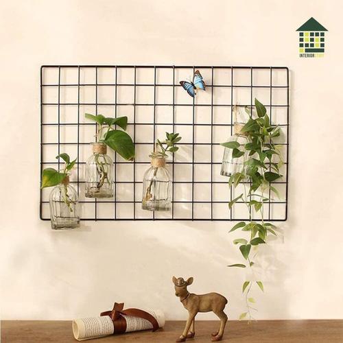 Jual Hijang Hitam Wall Grid Wire Grid Dekorasi Dinding Memo Organizer ...