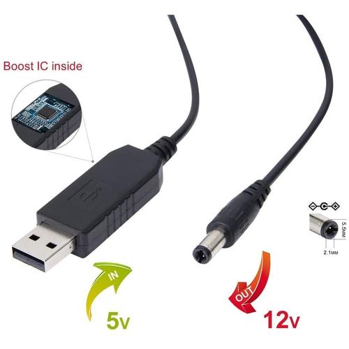 Jual Kabel Power Supply USB 5v to 12v DC Step Up Boost Converter Cable ...