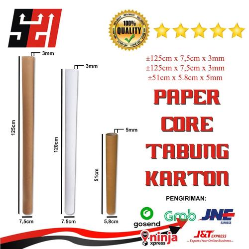 Jual Paper Core Tabung Selonsong Karton BESAR KECIL - TUBE 125 - Kota ...