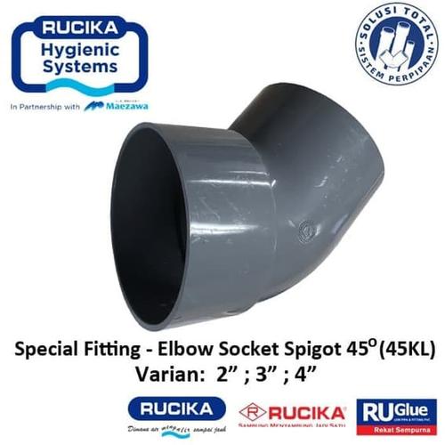 Jual ELBOW SOCKET SPIGOT 45 DERAJAT 45KL 100mm 4" SPECIAL FITTING ...