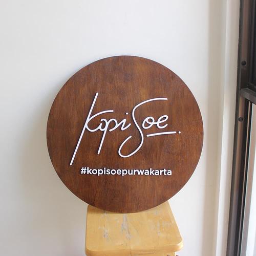 Promo Custom Signage Kayu 60cm / Signage kayu / Bisa Custom Logo ...
