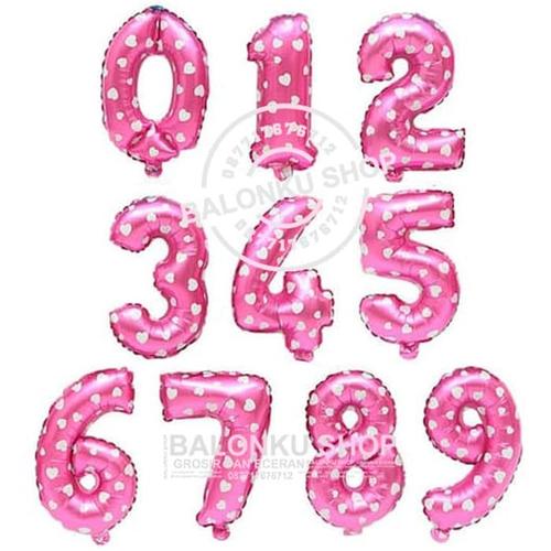 Jual Balon Foil Angka Jumbo Pink 80 Cm / Balon Angka Jumbo 80cm - SATU ...