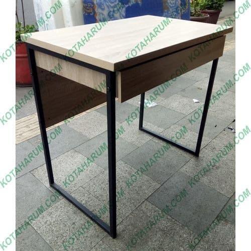 Jual Meja laci komputer laptop kerja kecil 80 besi coklat putih expo ...