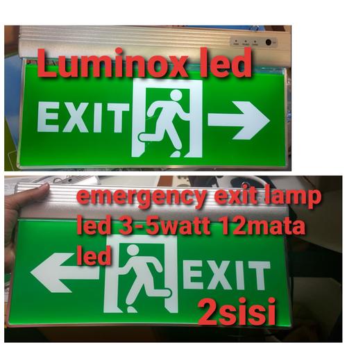 Jual emergency exit lamp led 220v acrylic lampu darurat exit keluar led ...