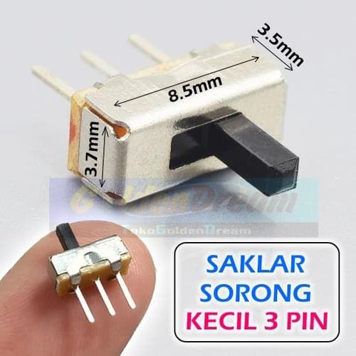 Jual Saklar Geser Kecil 3 Pin SPDT 1P2T Sorong Toggle Switch SS12D00 G4 4mm - Kota Medan ...