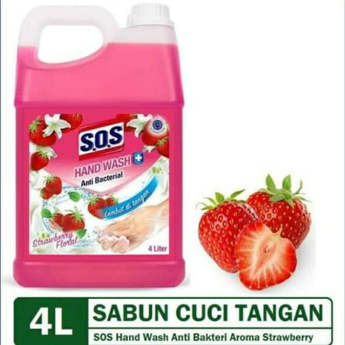 Jual SOS Hand Wash / sabun cuci tangan 4 Lt strawberry - Jakarta Timur ...