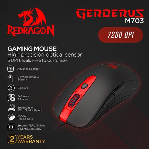 Promo Redragon Gaming Mouse GERBERUS - M703 - Jakarta Utara - REDRAGON ...