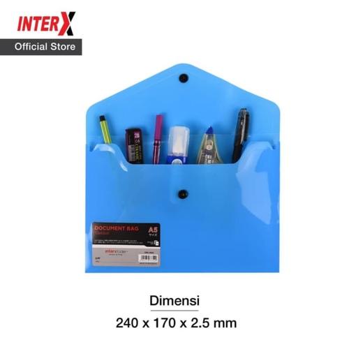 Jual Map Kancing A5 Opaq InterX/Bag File A5/Map Plastik Kecil/Document ...