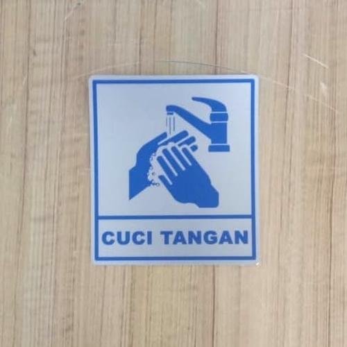 Jual SIGN LABEL K3 RAMBU CUCI TANGAN CUCI TANGAN UK 8X9CM - Jakarta ...