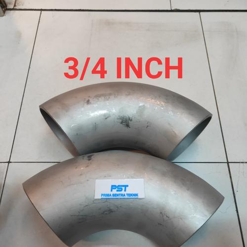 Jual ELBOW L BOW KNEE WELDING STAINLESS SS 304 SCH 10 UKURAN 3/4 INCH ...