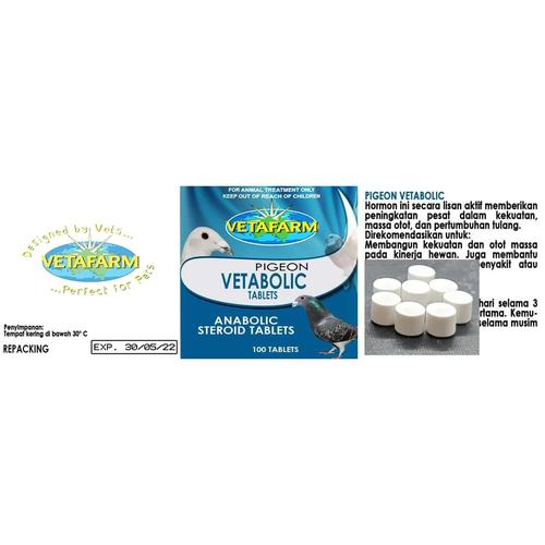 Jual VETAFARM VETABOLIC TABLET ECERAN UNTUK MASA OTOT & PENINGKATAN ...