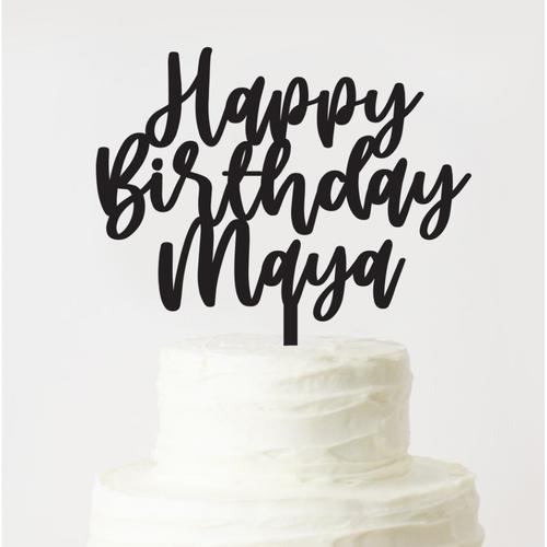 Jual CUSTOM TOPPER HAPPY BIRTHDAY / CAKE TOPPER / HURUF AKRILIK - 13cm ...