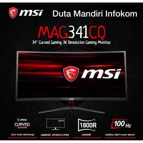 Promo Msi Optix MAG341CQ 34 Inch Curved Gaming Monitor - UWQHD VA 100Hz ...
