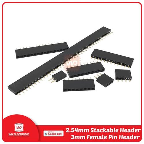 Jual Stackable header Arduino 2.54mm Pin Header Female 3mm - 10 Pin ...