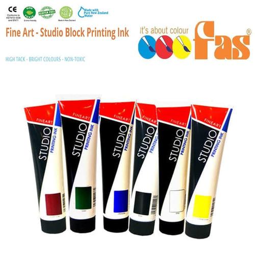 Jual FAS Studio Ink (Block Printing Ink) 100 ml - Metalic Silver ...