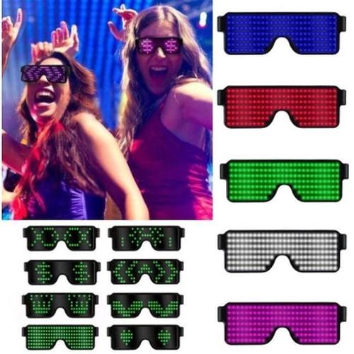 Jual Kacamata LED Virtual Fashion USB 8 Mode Flash Light Party DJ Disco ...