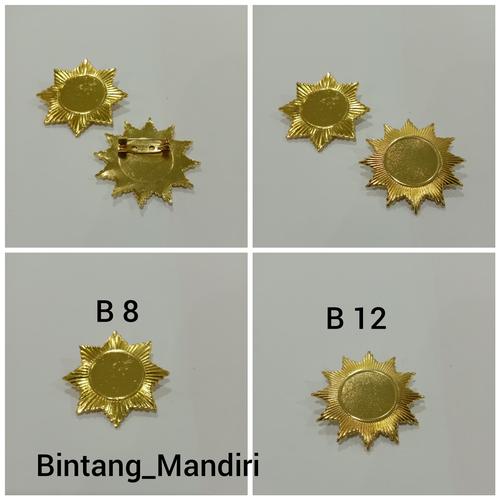 Jual Pin Lencana Bintang 8 dan Bintang 12 Kuningan Pin Bross Bintang ...
