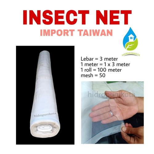 Jual Insect Net Import Taiwan 50 Mesh 3 Meter Jaring Hama Lebar 3 Meter ...