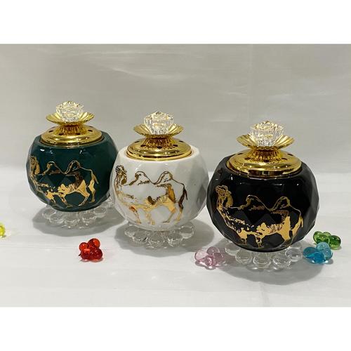 Jual Tempat Bakar Dupa Mabkharah Keramik Arab Model Unta - Unta Hitam ...