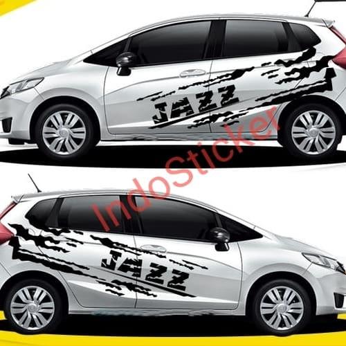 Jual stiker mobil Honda jazz Striping Sticker Honda jazz - Putih - Kab ...