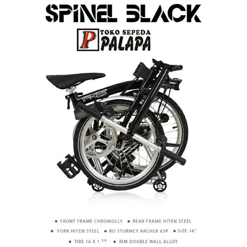 Jual SEPEDA LIPAT 16 ELEMENT PIKES GEN 2 SPINEL BLACK EDITION - Kab ...