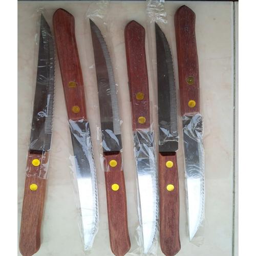 Jual Pisau Steak Gagang Kayu Gerigi Stainless MURAH MIRIP TRAMONTINA ...