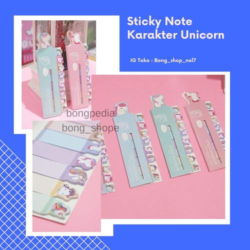 Jual Sticky Note Karakter Unicorn|Sticky Note Unicorn|Paling Murah dan ...