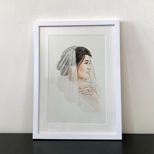 Jual Lukisan Wajah - Bingkai A4 - Portrait Painting - Basic Frame ...