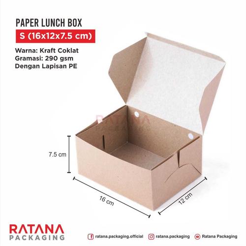 Jual Paper Lunch Box Harga Pabrik (Kotak Makanan Kertas) B02K2 Uk. M ...