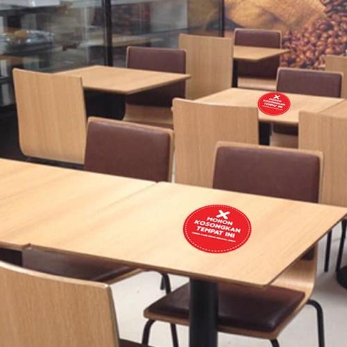Jual STIKER MEJA JAGA JARAK STIKER SOCIAL DISTANCING - Merah - Jakarta ...
