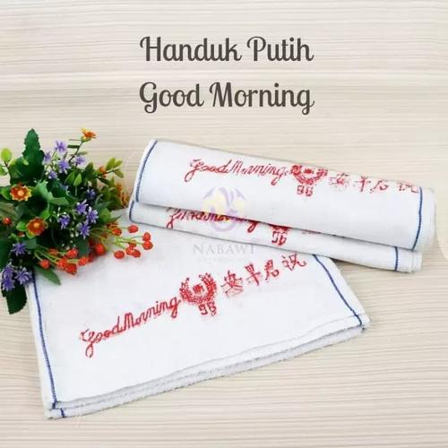 Jual Good Morning Kain Lap Handuk Salon / Muka / Olahraga Putih ...