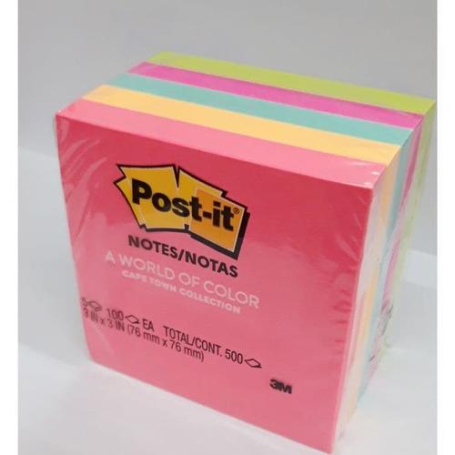 Jual post it 654-5pk merk 3M warna neon / memo tempel warna warni ...