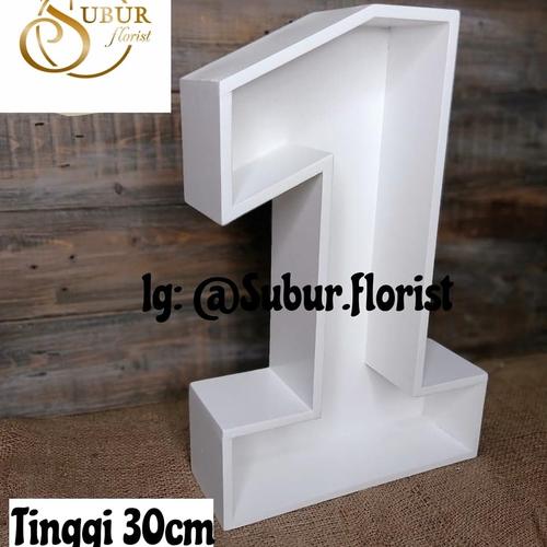 Jual Angka Kayu 1 / Angka Kayu 30cm - Kota Surabaya - Dekorasi surabaya ...