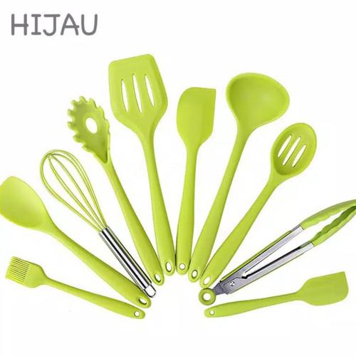 Jual Sutil set alat masak silikon isi 10, spatula alat masak silicone ...