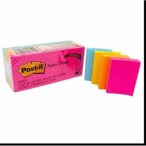 Jual POST IT 653 AN WARNA STICKY NOTES MEMO TEMPEL 50X75 WARNA STIK ...