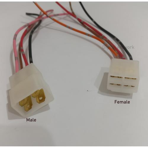 Jual Kabel Soket 4 Pin | Socket Skun Male Female | Kabel Connector Skun ...