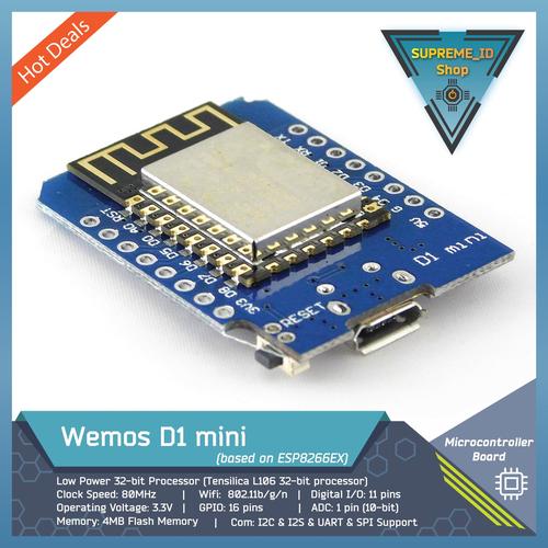 Jual Wemos D1 mini ESP8266 | Arduino Alternatif - Jakarta Utara ...