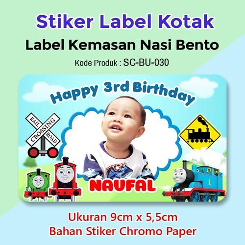 Jual Stiker Label Ulang Tahun Anak Sticker Nasi Bento Souvenir Thomas ...