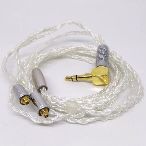 Jual High End 8 Braid MMCX Pin Crystal Copper Silver Plated Upgrade ...