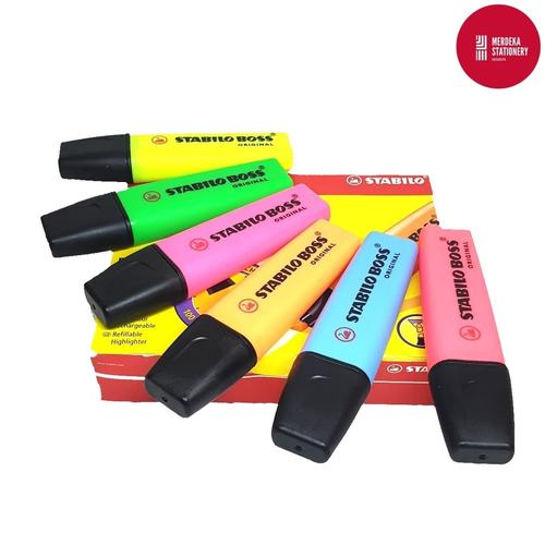 Jual Stabillo/Stabilo/Highlighter BOSS PINK/HIJAU/KUNING/ORANGE/BIRU/MERAH - Orange - Kota ...