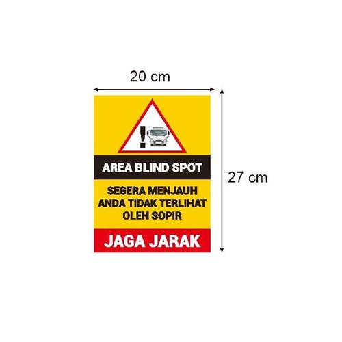 Jual Stiker Vinyl Himbauan Blind Spot Safety Truk SIgn K3 Rambu Jaga ...