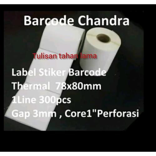Jual Stiker barcode Thermal 78x80mm 1Line 300pcs Gap 3mm,Core 1 ...