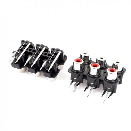 Jual Soket RCA Socket 2x3 6 Way 6 Pin Tancap Ke PCB Box Bell - Kota ...