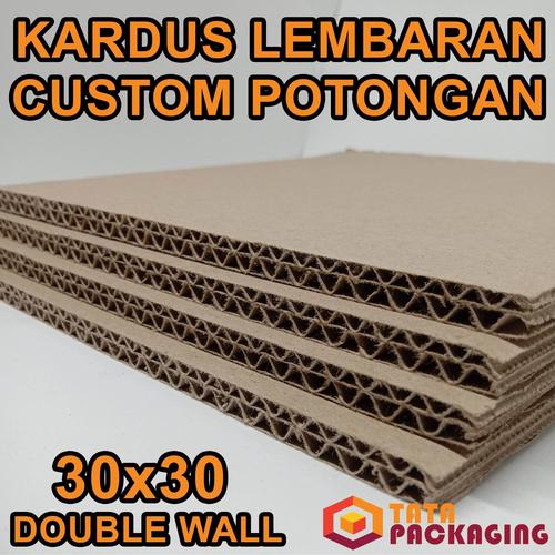 Jual Kardus/Karton Lembaran Potongan Double Wall Ukuran 30 x 30 Cm ...
