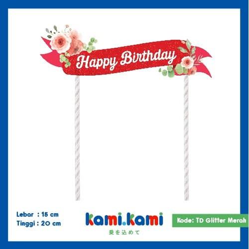 Jual Topper Cake Double Glitter Bunga Dewasa - Ungu - Kab. Tangerang ...