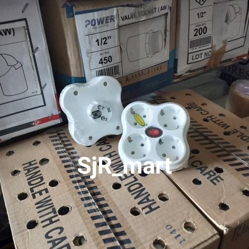 Jual STOP KONTAK COLOKAN 4 LUBANG / TEE COLOKAN CABANG 4 TERMINAL ...