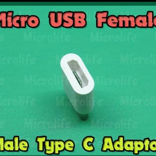 Jual Female Micro USB to Type C Male Adapter for Smartphone Data ...